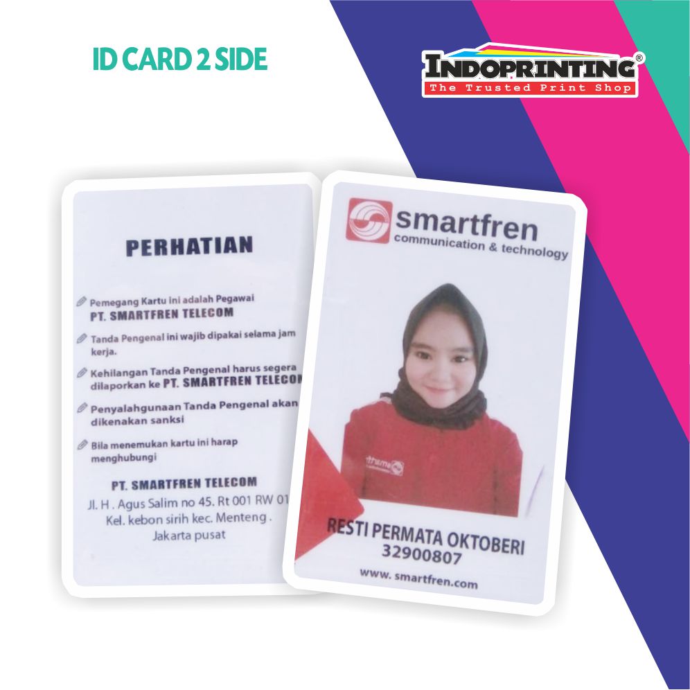 Indoprinting | ID Card Tanda Pengenal Pegawai /Kartu Organisasi 2 sisi