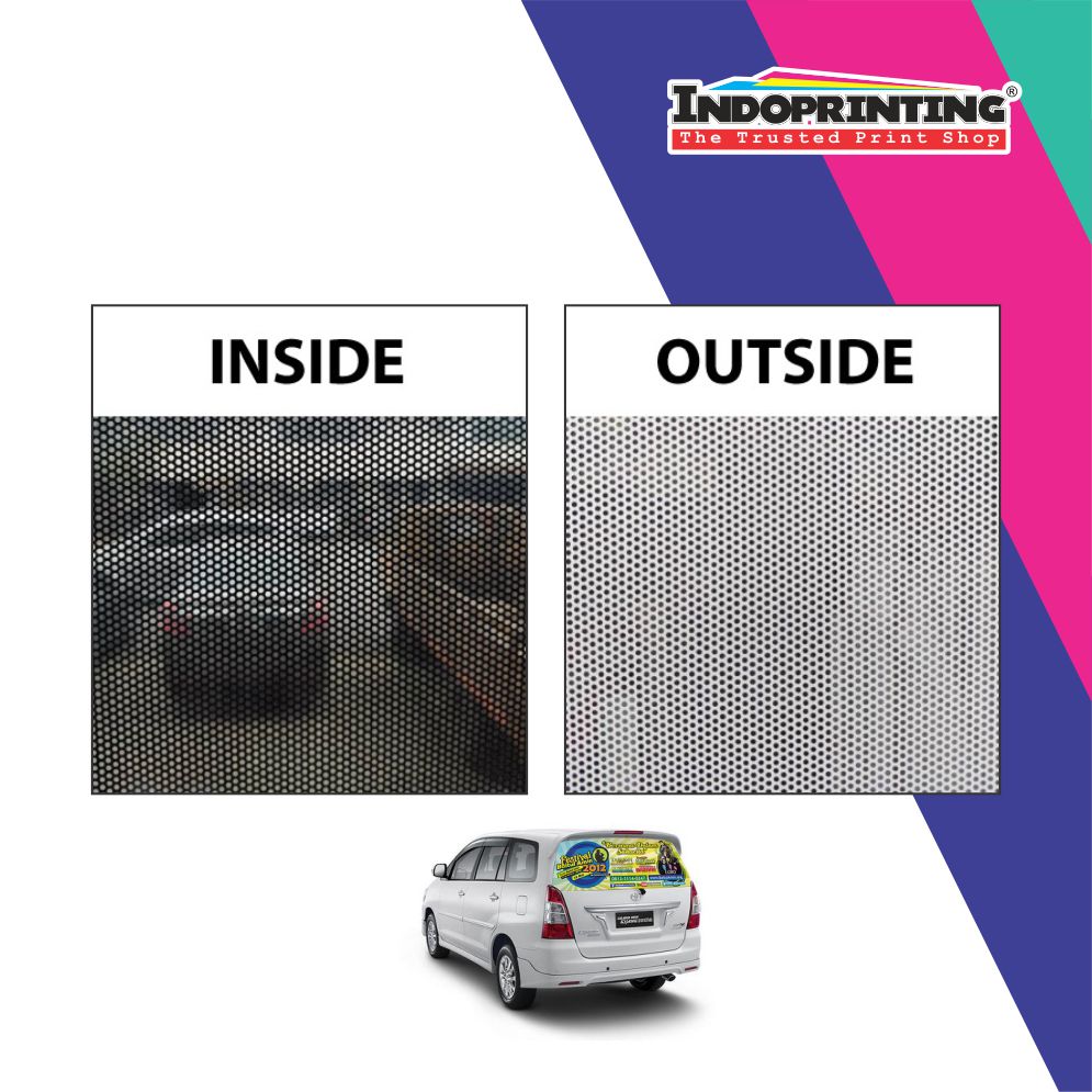 Indoprinting | Sticker One Way Vision /Sticker Kaca Mobil